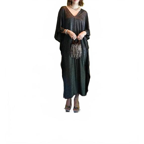 Tela | Dresses | New Tela Starman Kaftan Maxi Dress In Black | Poshmark
